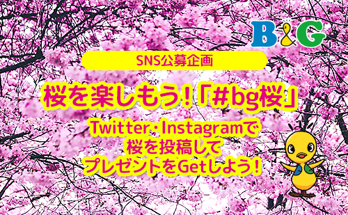 SNSプレゼント企画「#bg桜」 | B&G財団